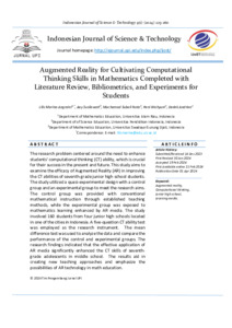 Augmented Reality for Cultivating Computational Thinking Skills in Mathematics Completed with ...